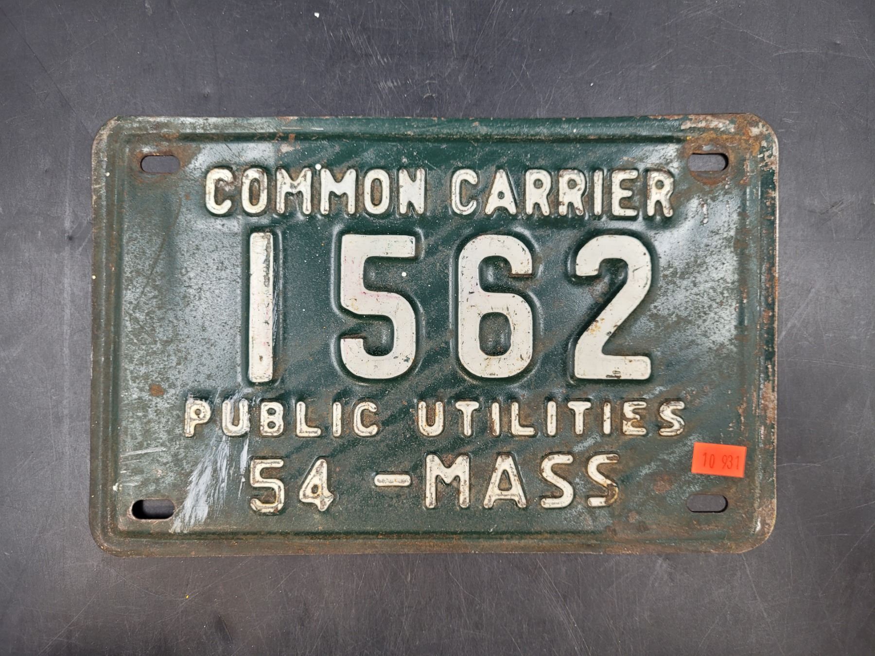 Vintage Massachusetts License Plate