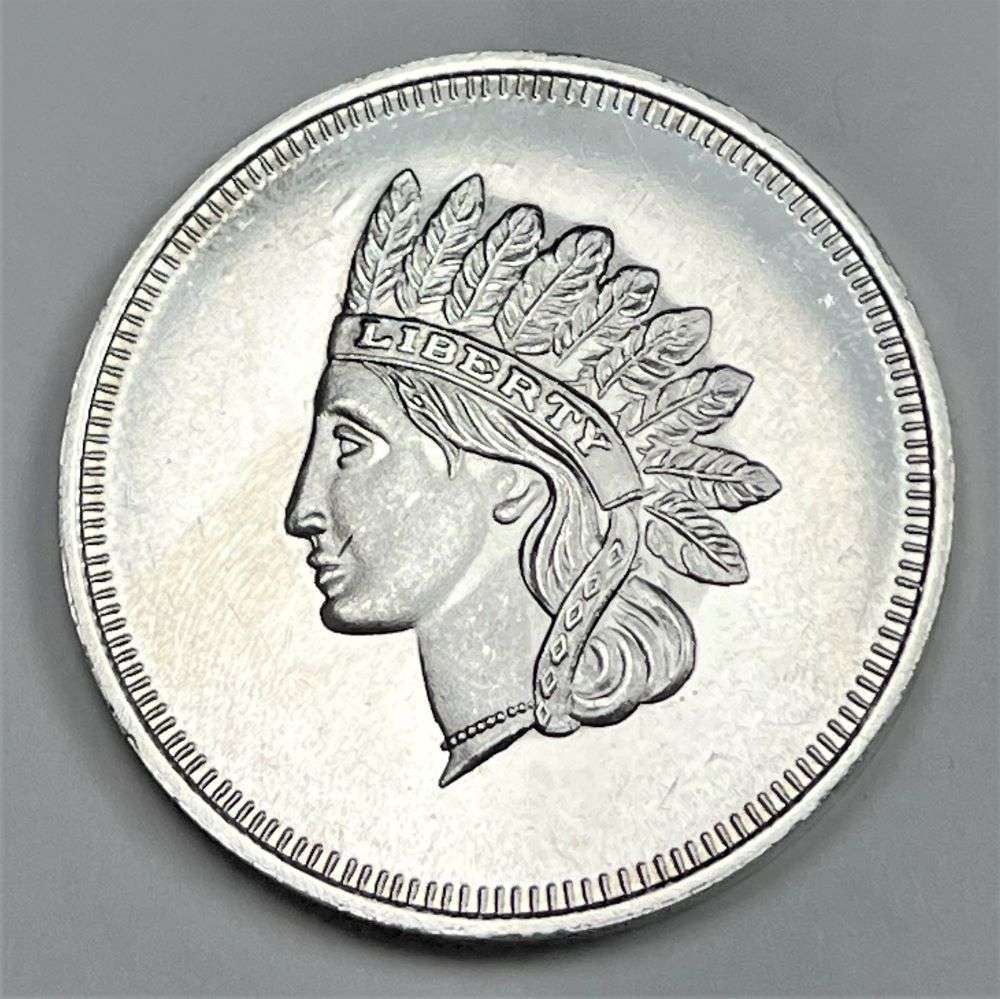 Indian Head Design 1 ozt .999 Silver
