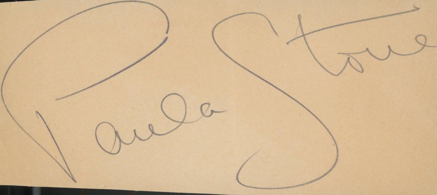 Hopalong Cassidy's Paula Stone signature cut