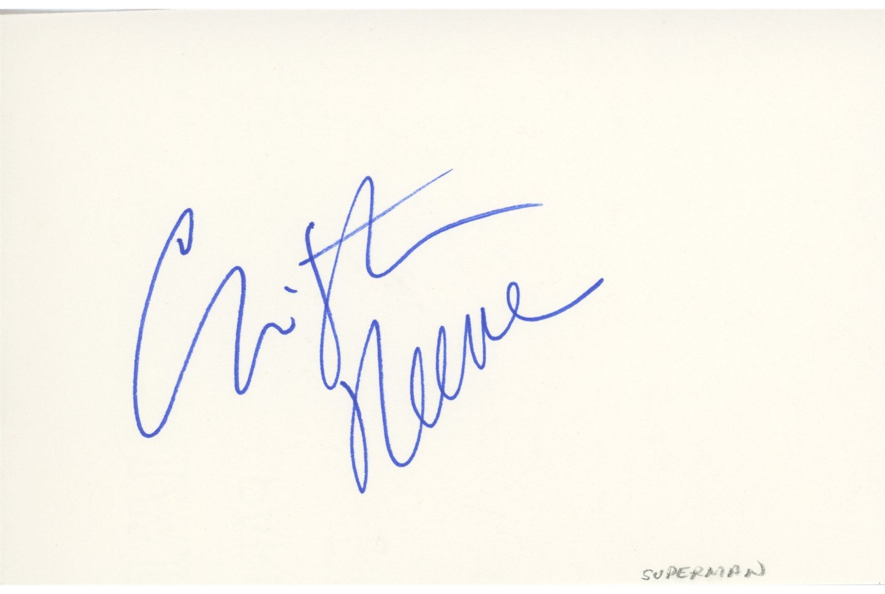 Christopher Reeve signature cut