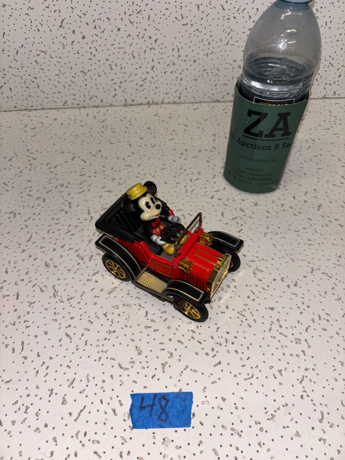 Vintage Micky Mouse Masudaya Tin Lever Car