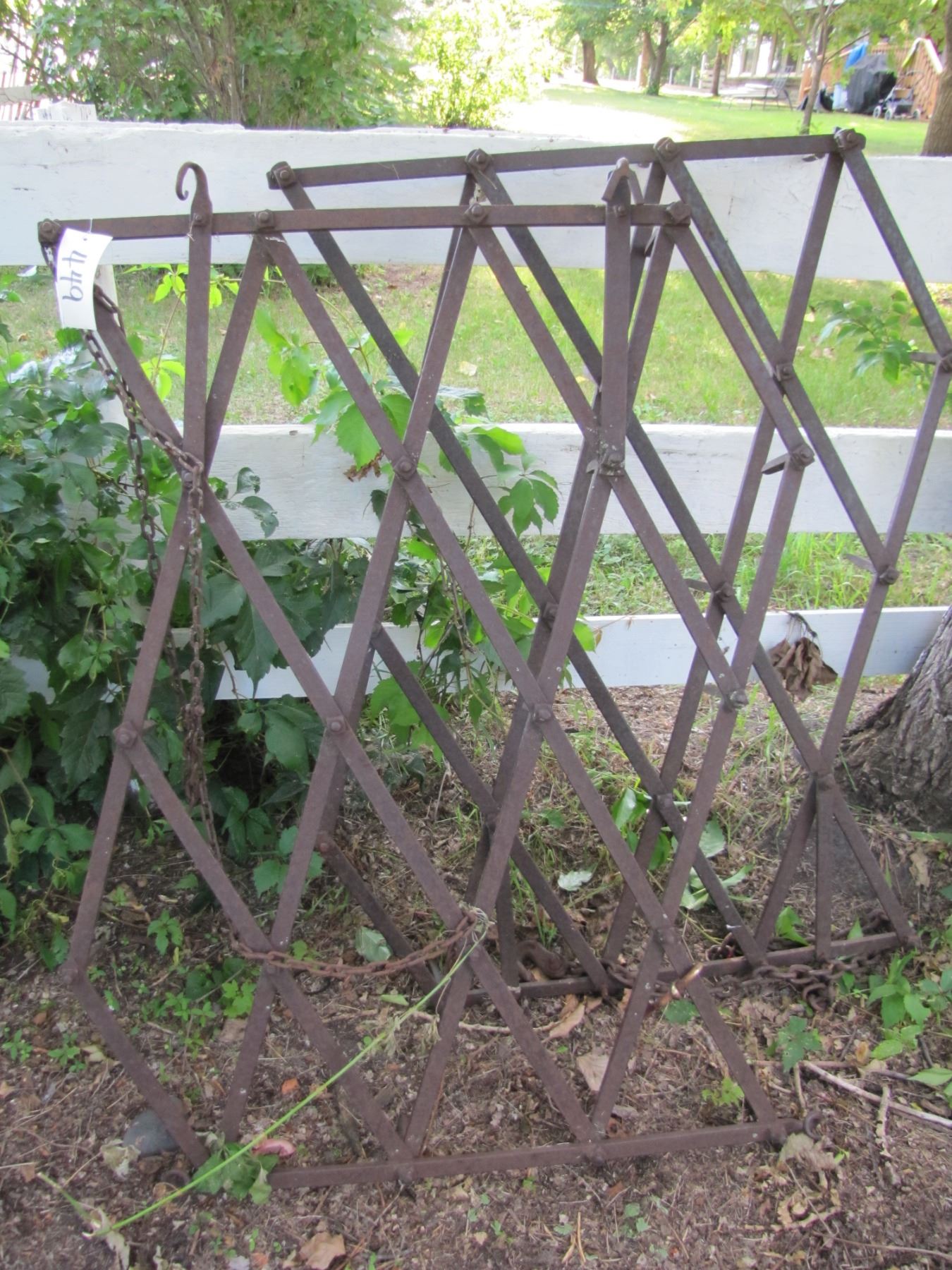 Diamond Harrows And old steel rim from wagon wheel