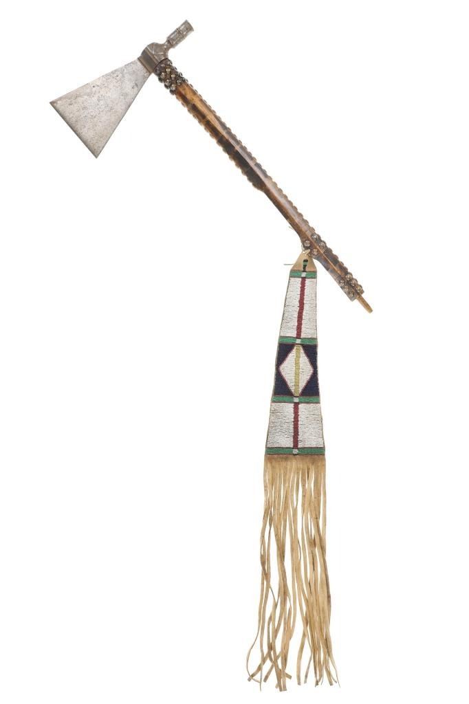 Ca. 1870 Western Pipe Tomahawk w/ Drop - Crow