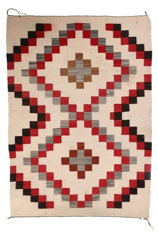Navajo Ganado Diagonal Triangular Checkered Rug