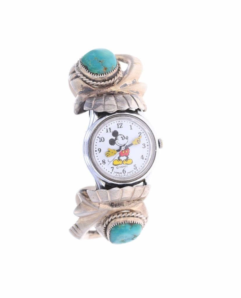 Navajo Gilbert Morgan Tufa Cast Turquoise Watch