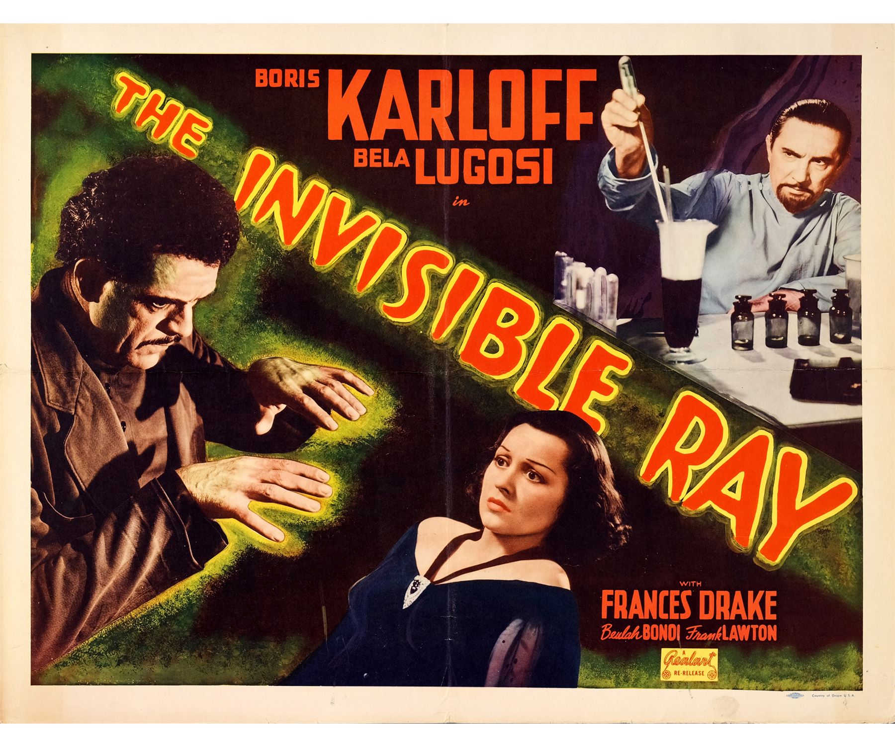 THE INVISIBLE RAY - Half Sheet (22" x 28"); Fine+ Folded