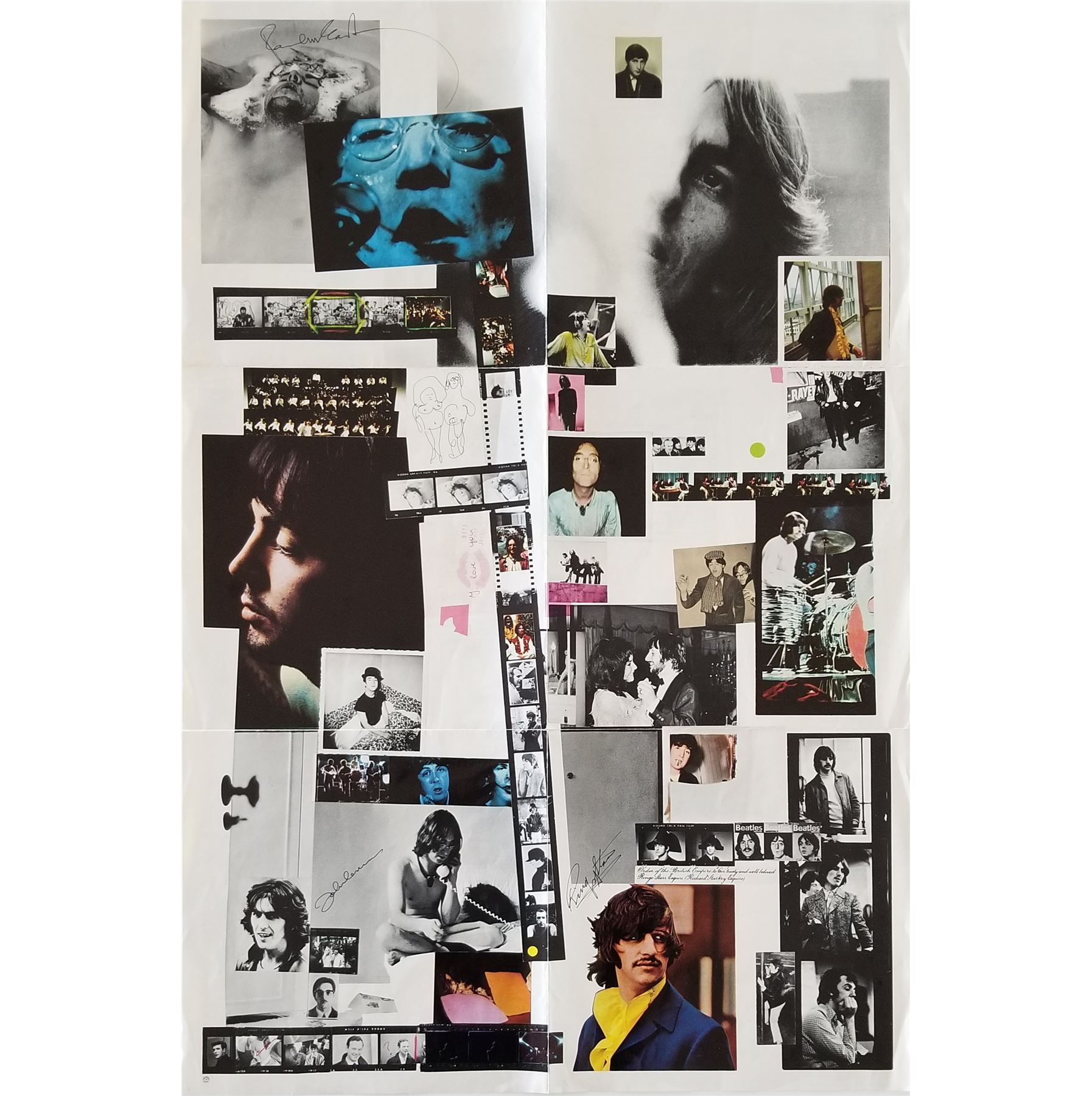 The Beatles signed album insert