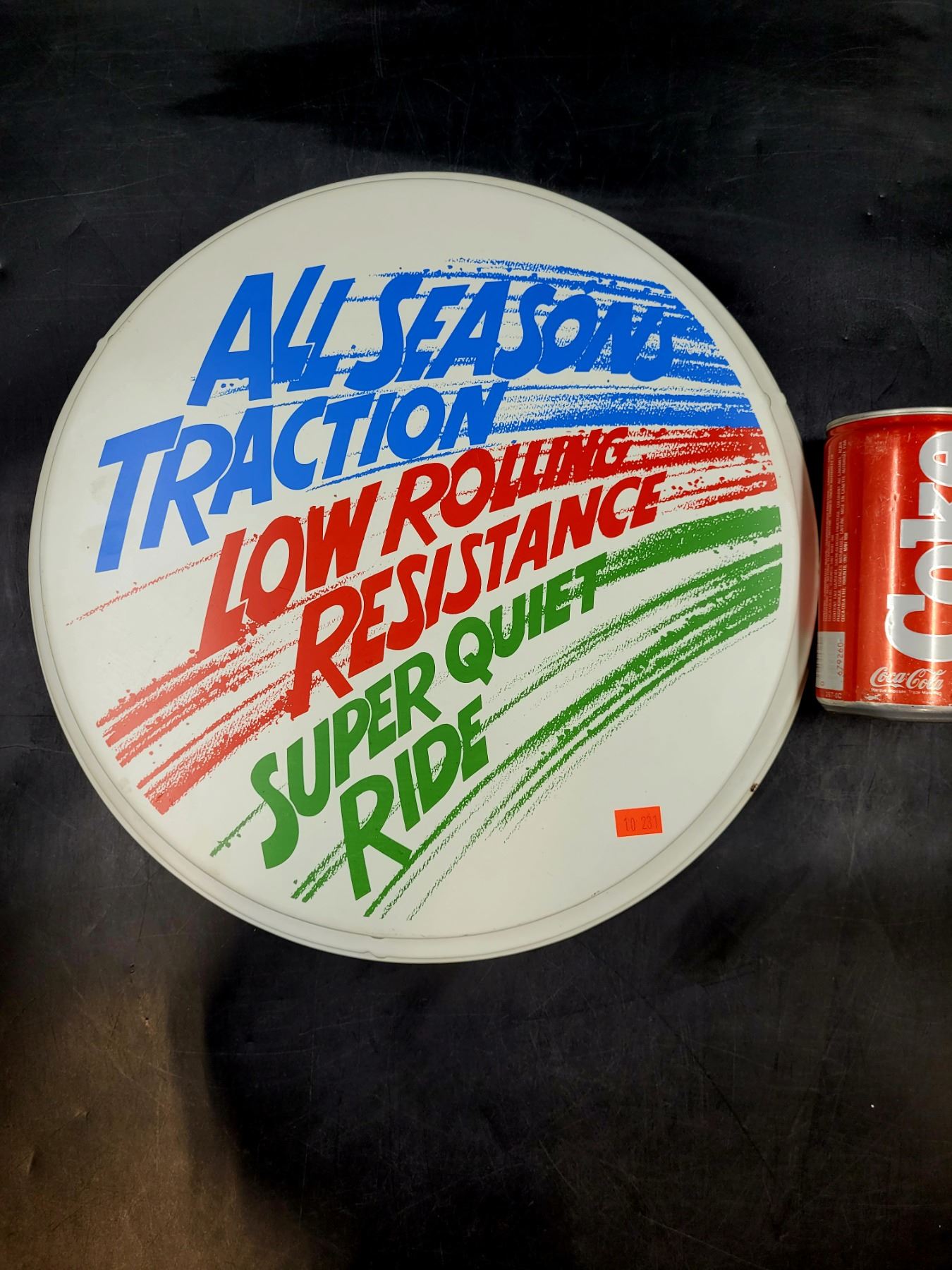 Vintage All Seasons Traction Tire Display Advertising Sign