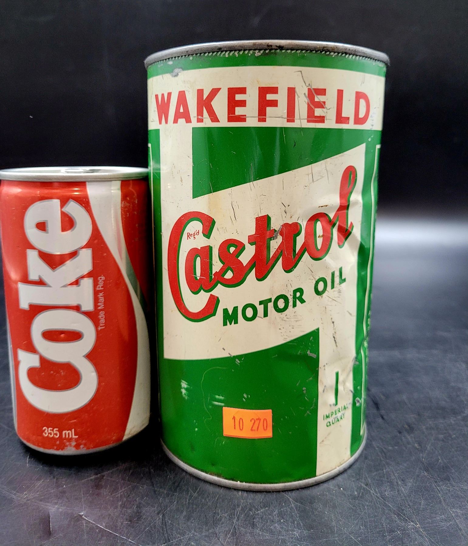 Vintage Wakefield Castrol Motor Oil Can
