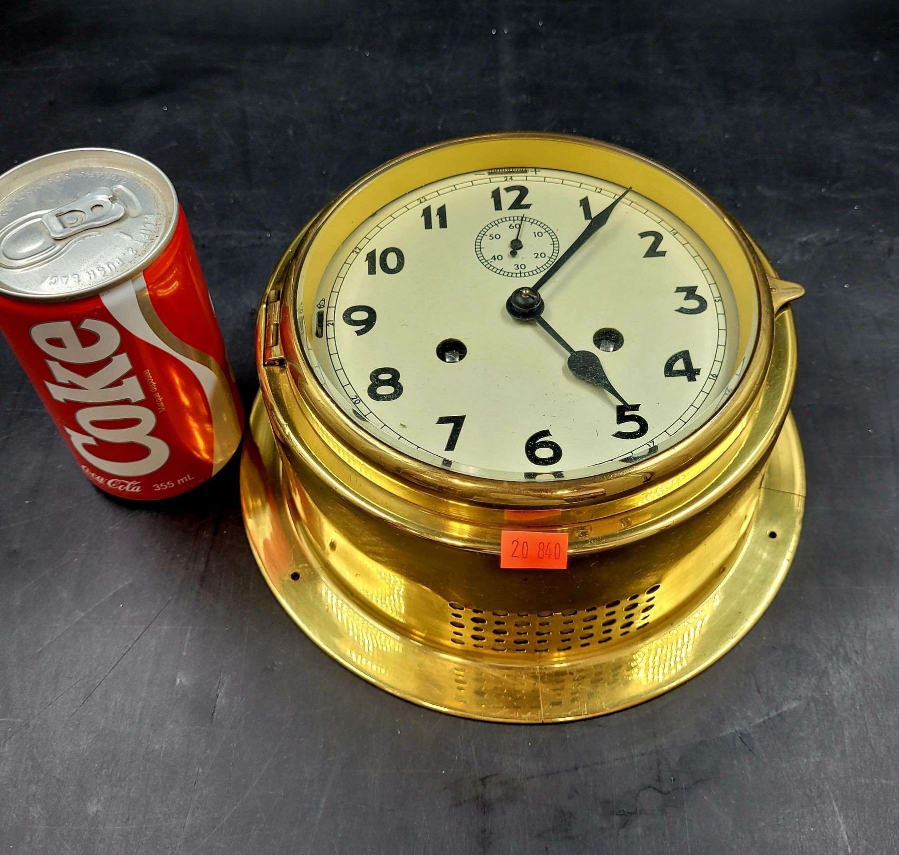 Antique Brass Nautical Ship Clock Made In Western Germany