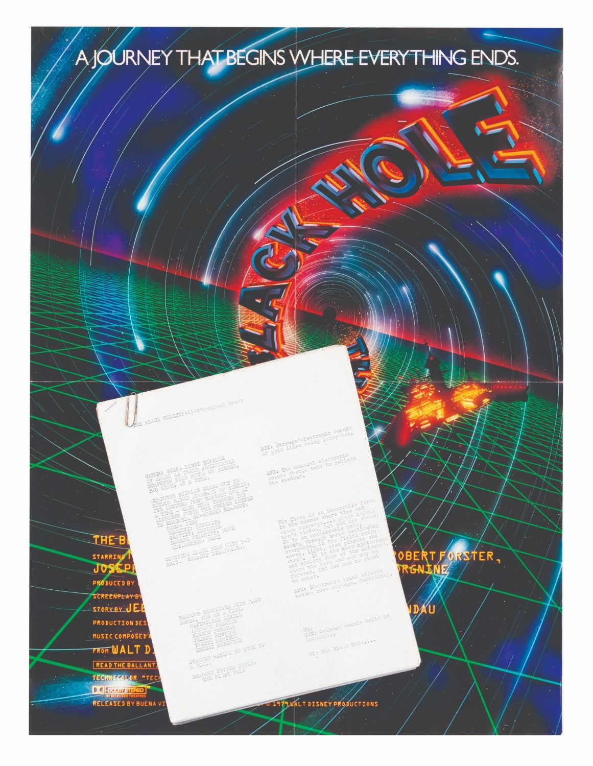 A "The Black Hole" Trailer Script and Tagline Pitch. - Van Eaton Galleries