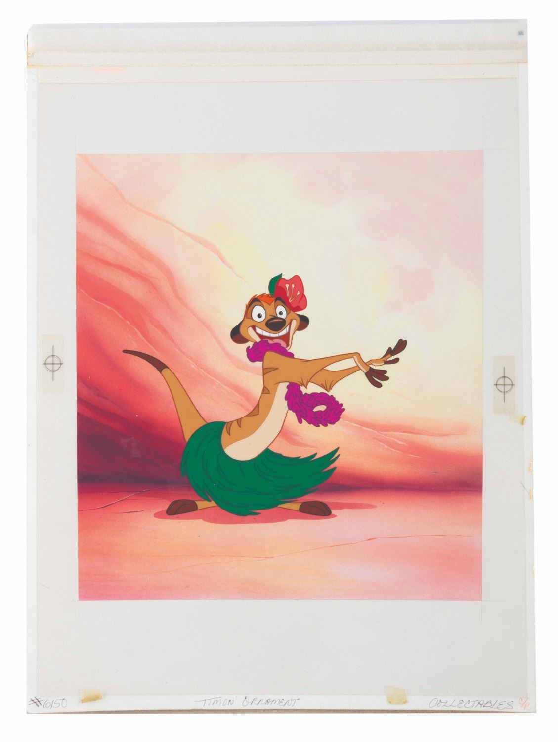 Original Disney Collector's Society Timon Ornament Art.