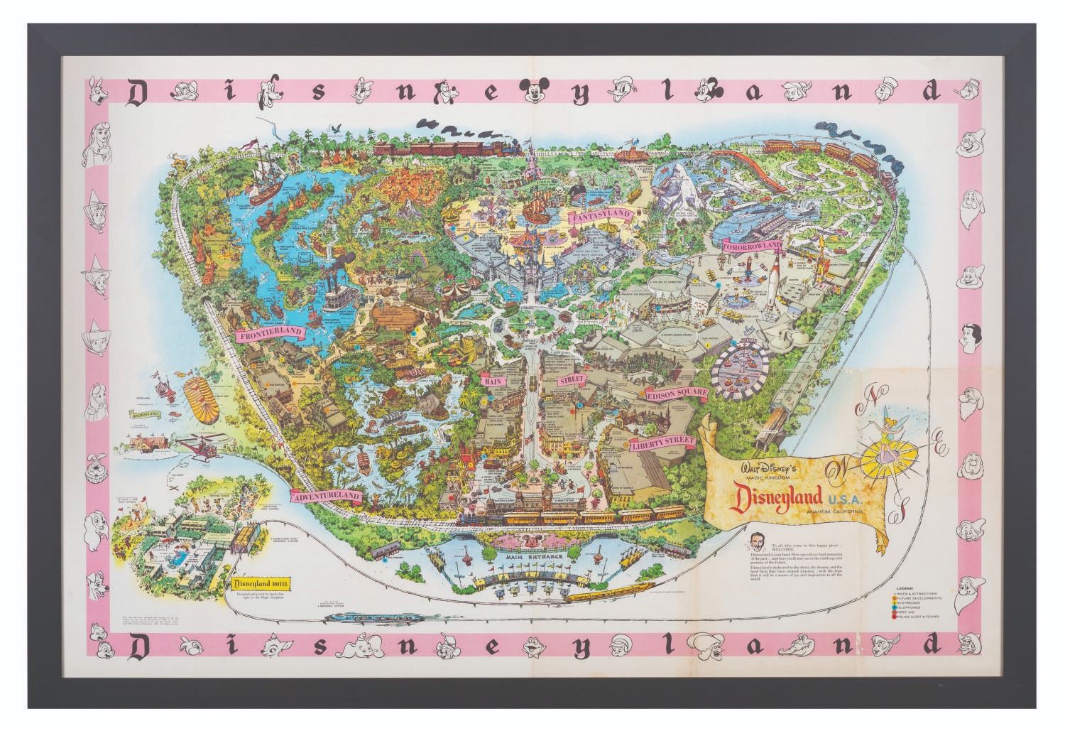 A 1961 Disneyland Souvenir Map.