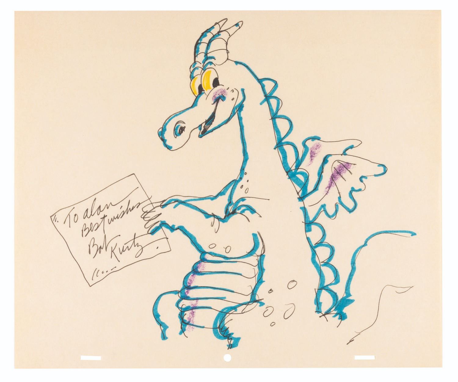 A Drawing Signed By Bob Kurtz.