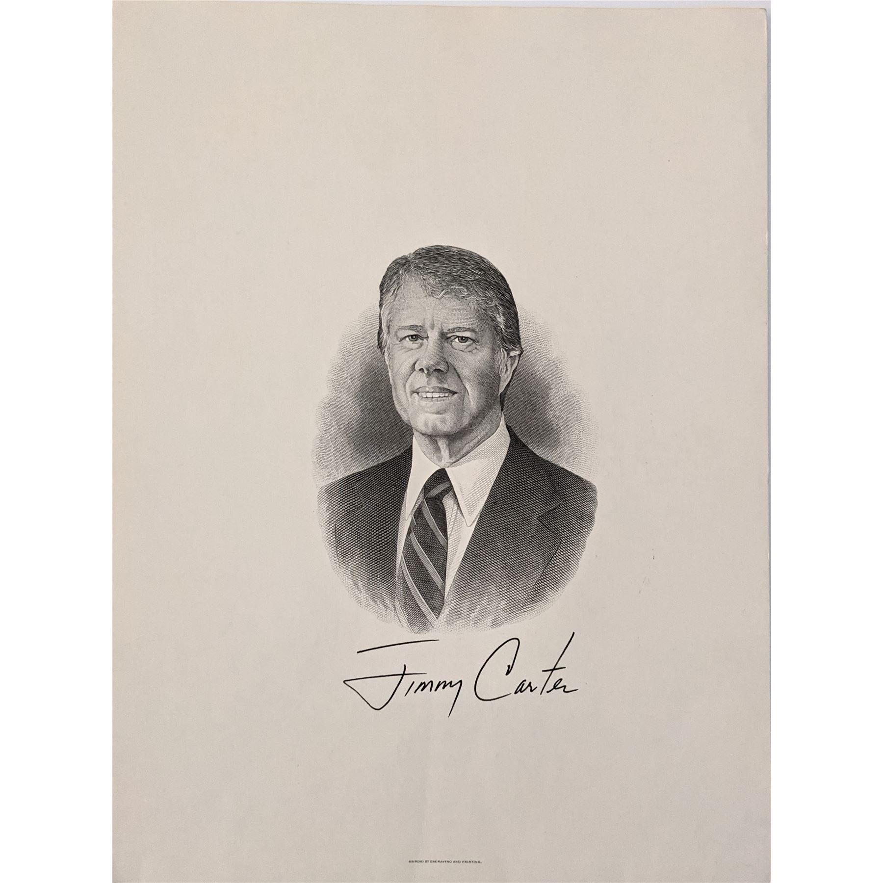 Jimmy Carter Signed Engraving