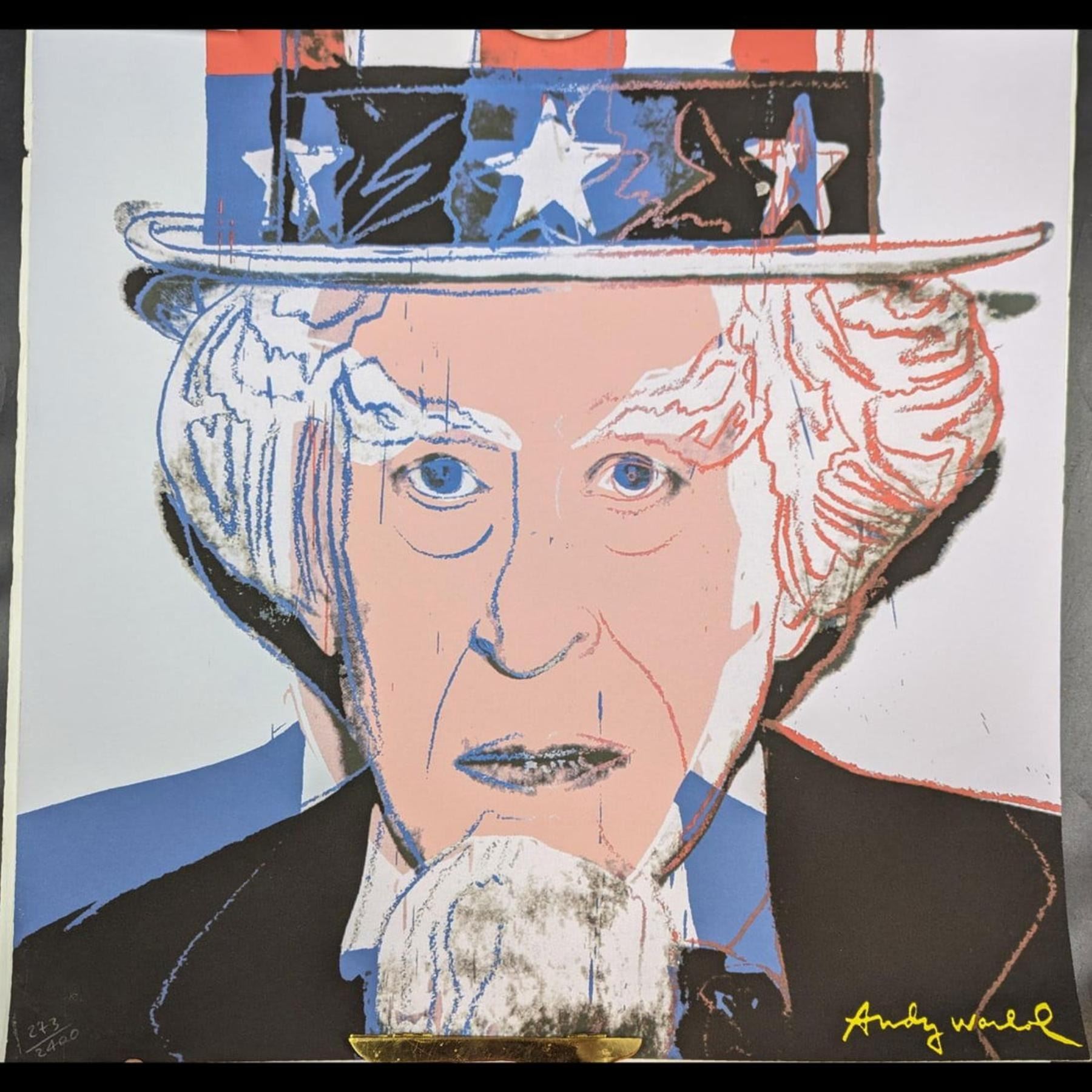Limited Ed. 273/2400 Andy Warhol Uncle Sam Lithograph, Carnegie Museum ...