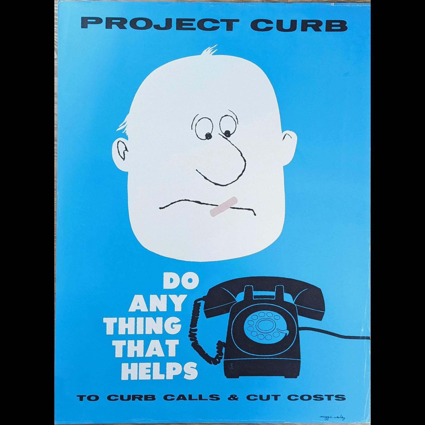 Nasa Lockheed Artist Maggie Wesley Vintage Poster "Project Curb", 1950 ...