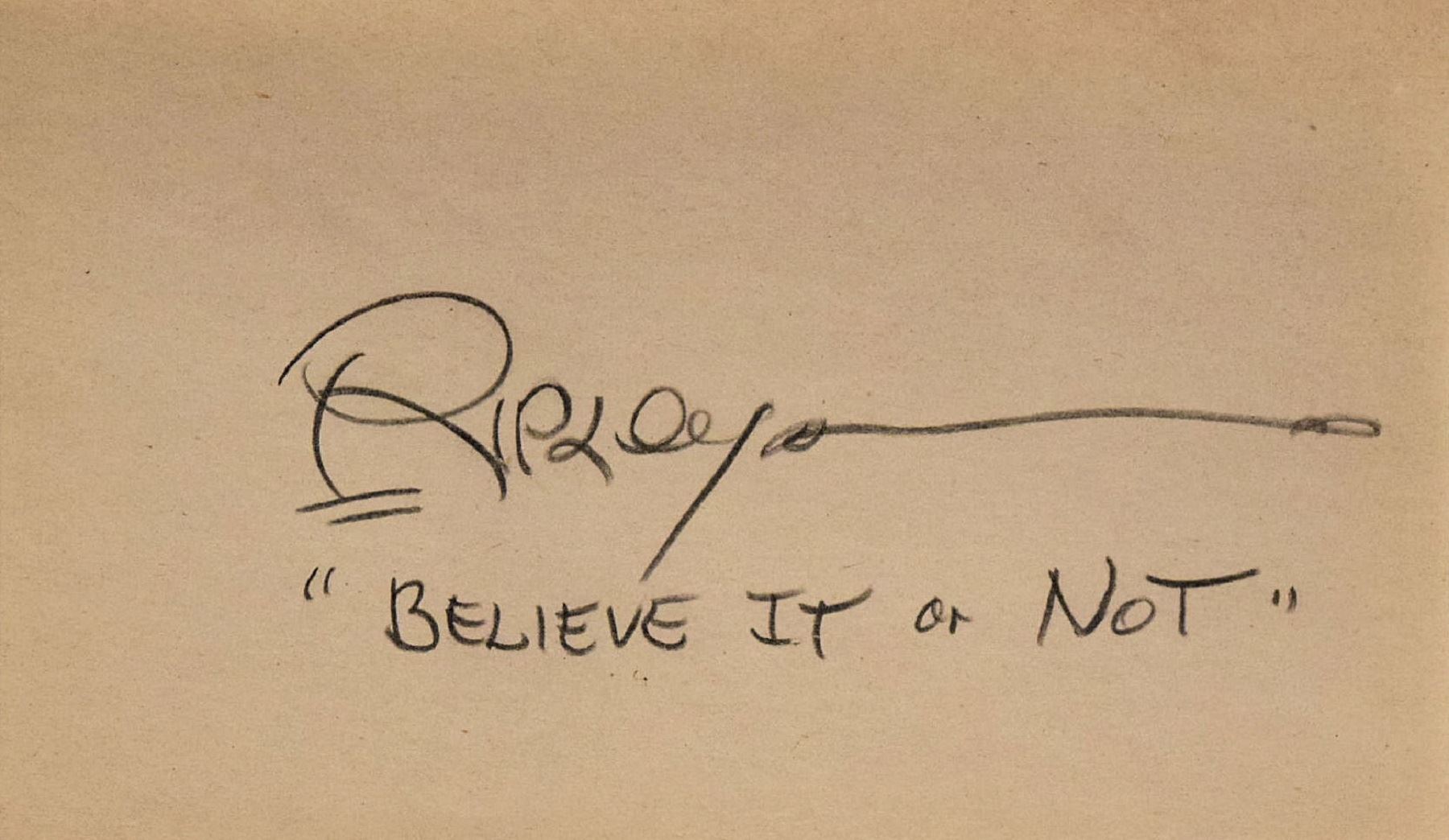 Robert Ripley signature slip