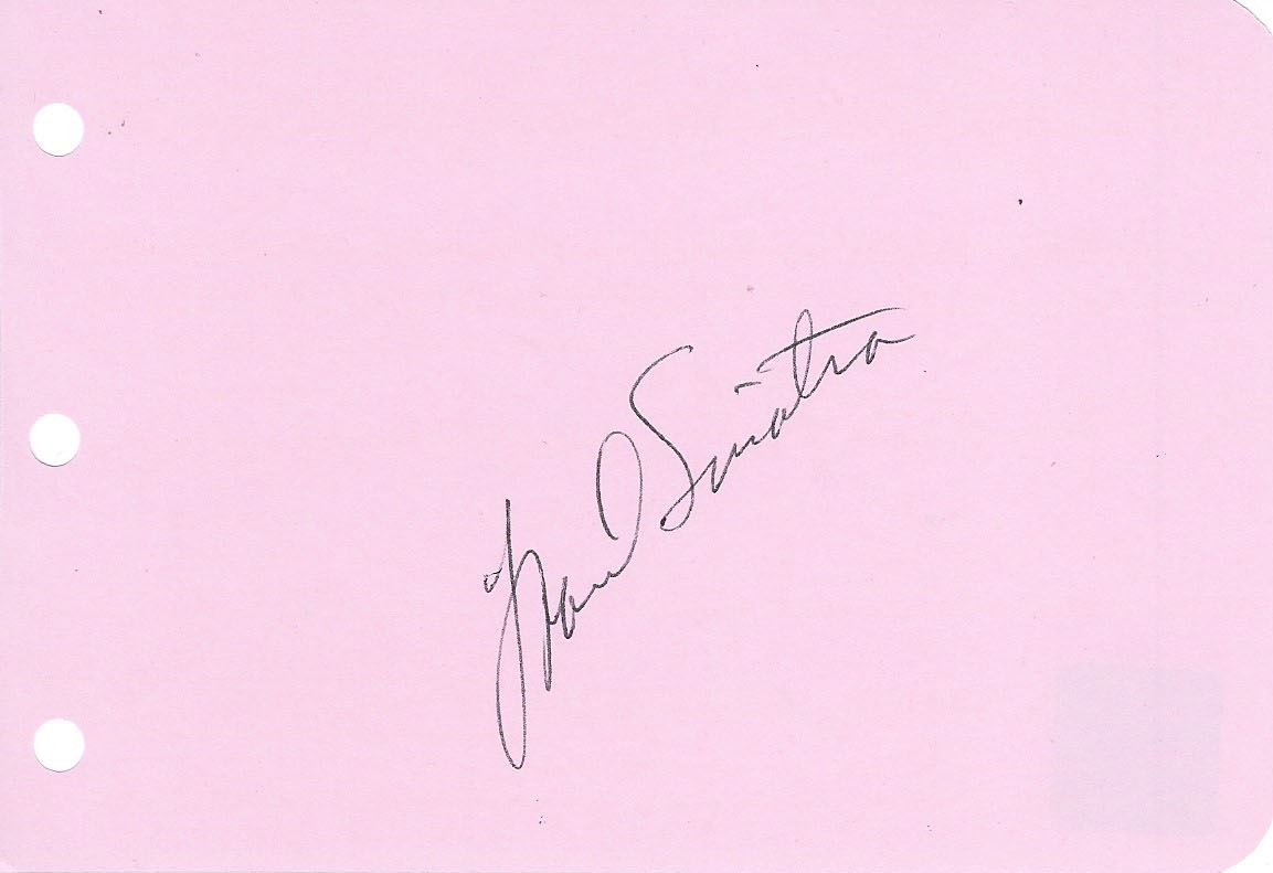 Frank Sinatra autograph