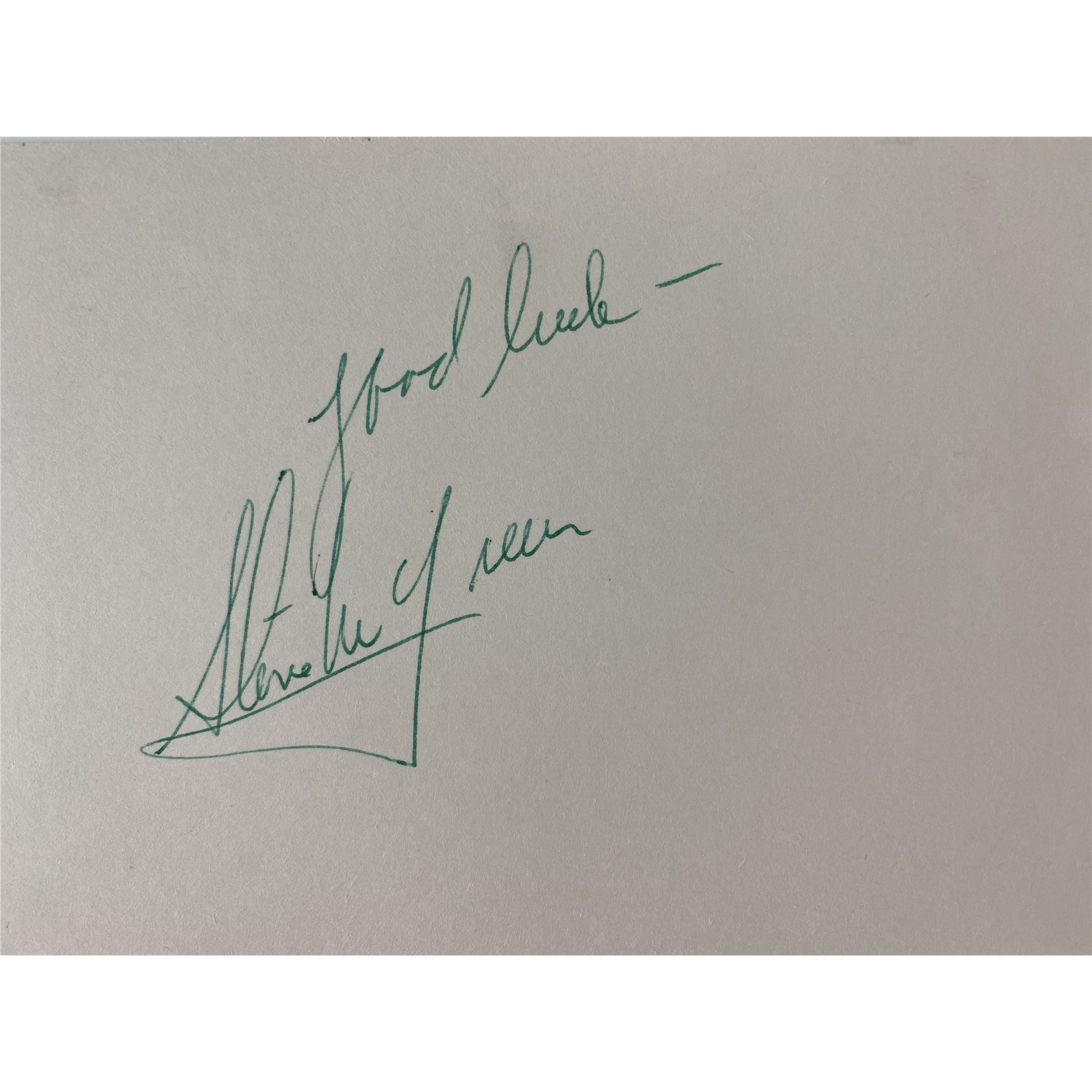 Steve McQueen original signature
