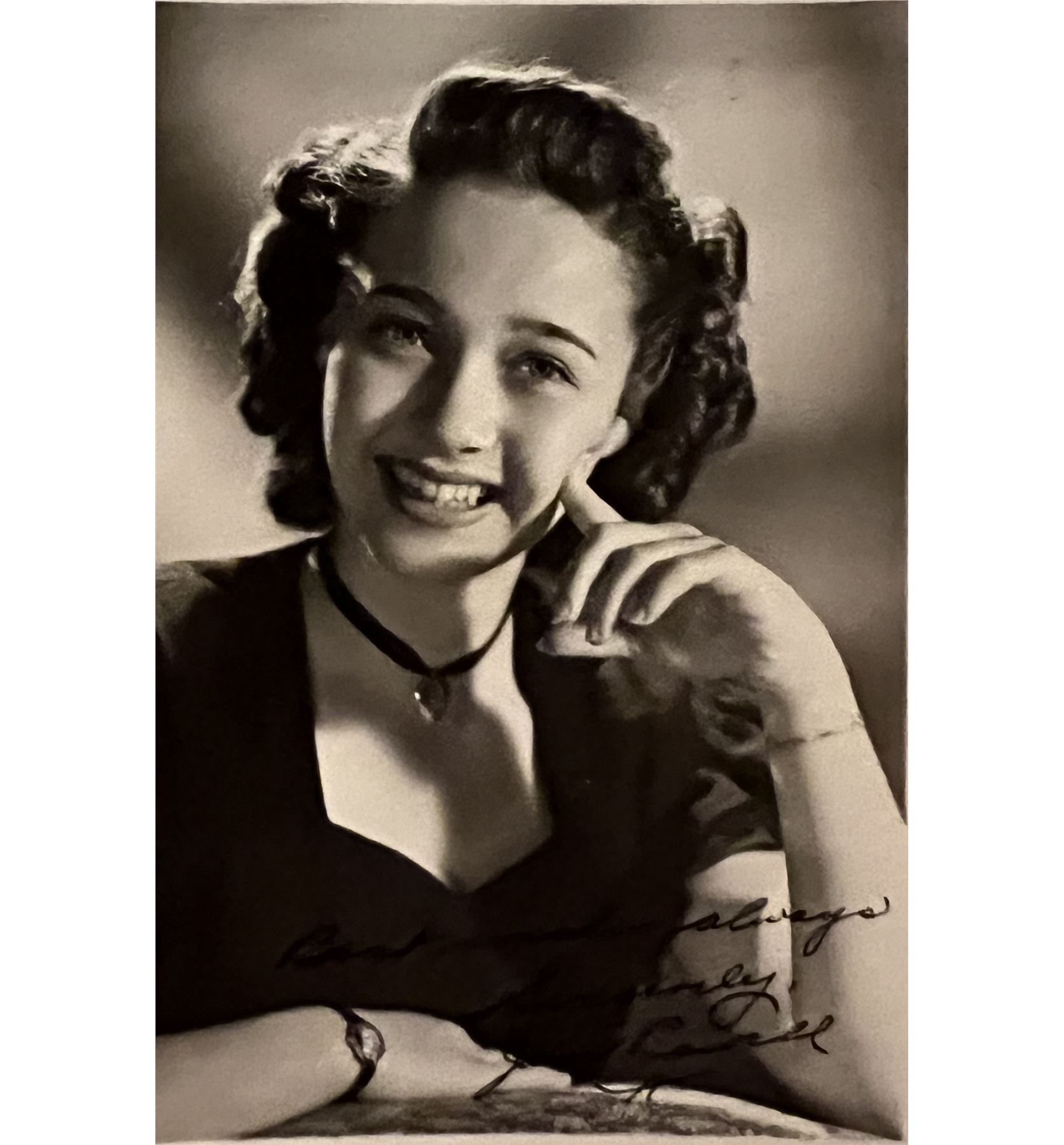 Jane Powell facsimile signed photo. 3x5 inches
