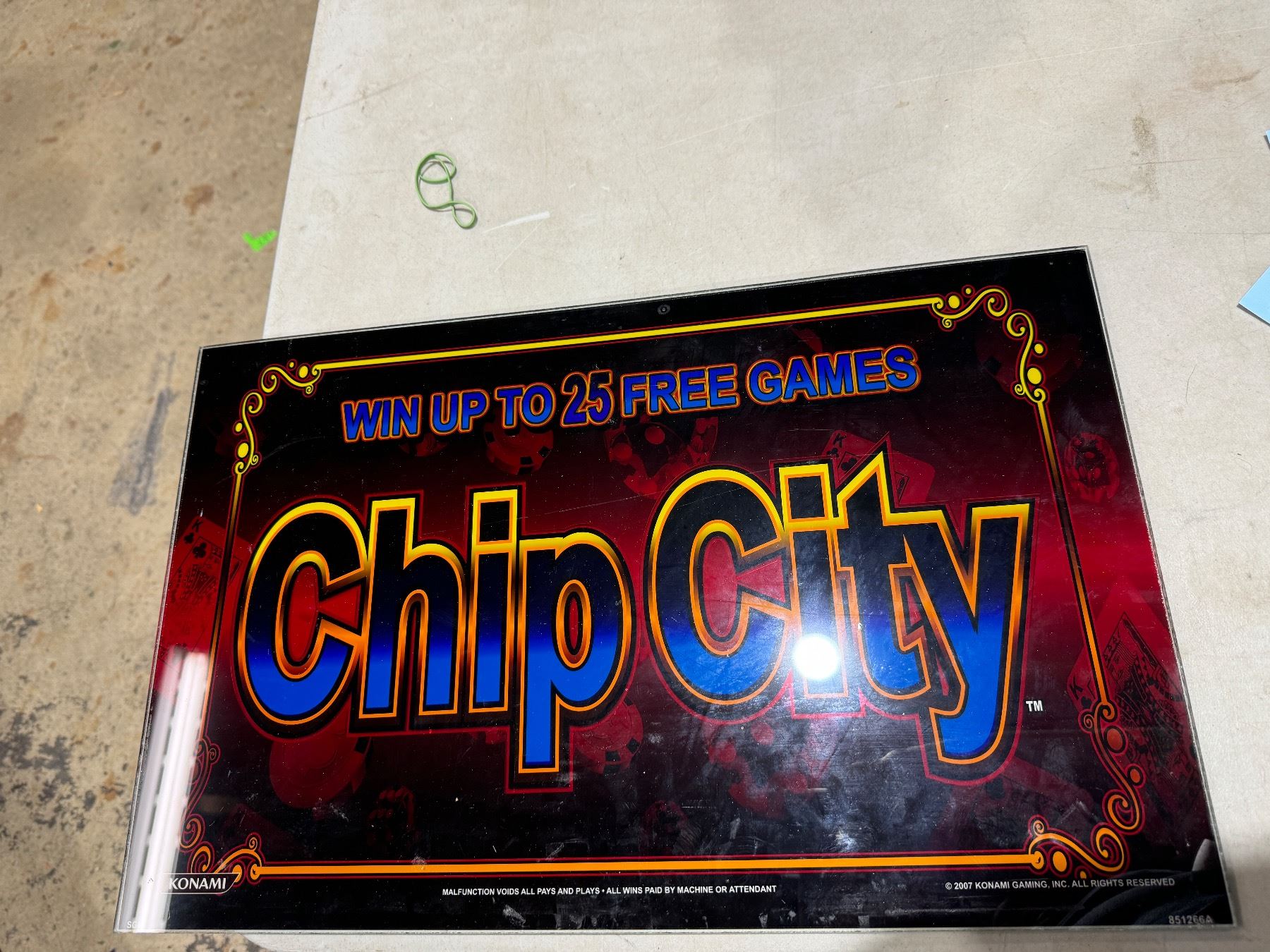 Chip city glass sign