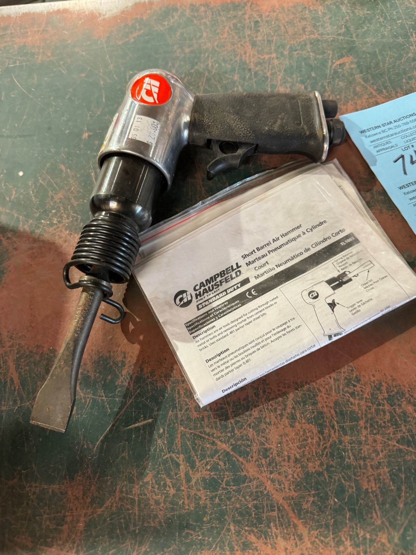 Short barrel, air hammer