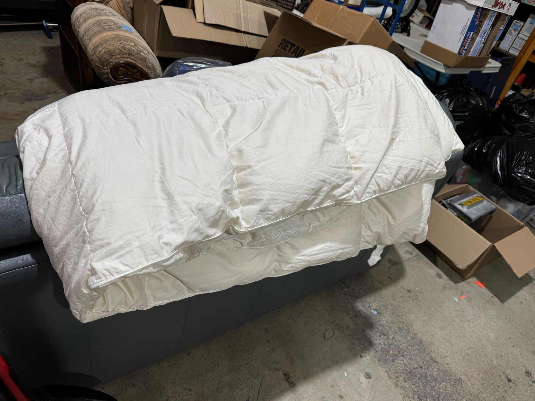 Queen feather blanket