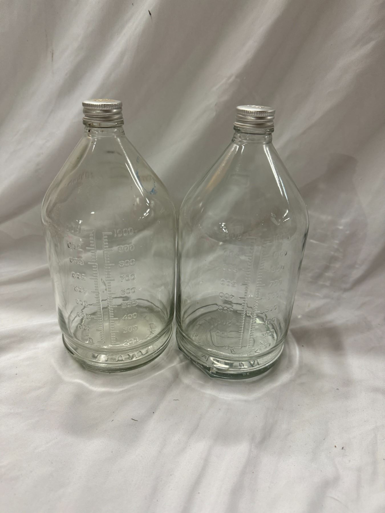 Measuring clear, glass jars