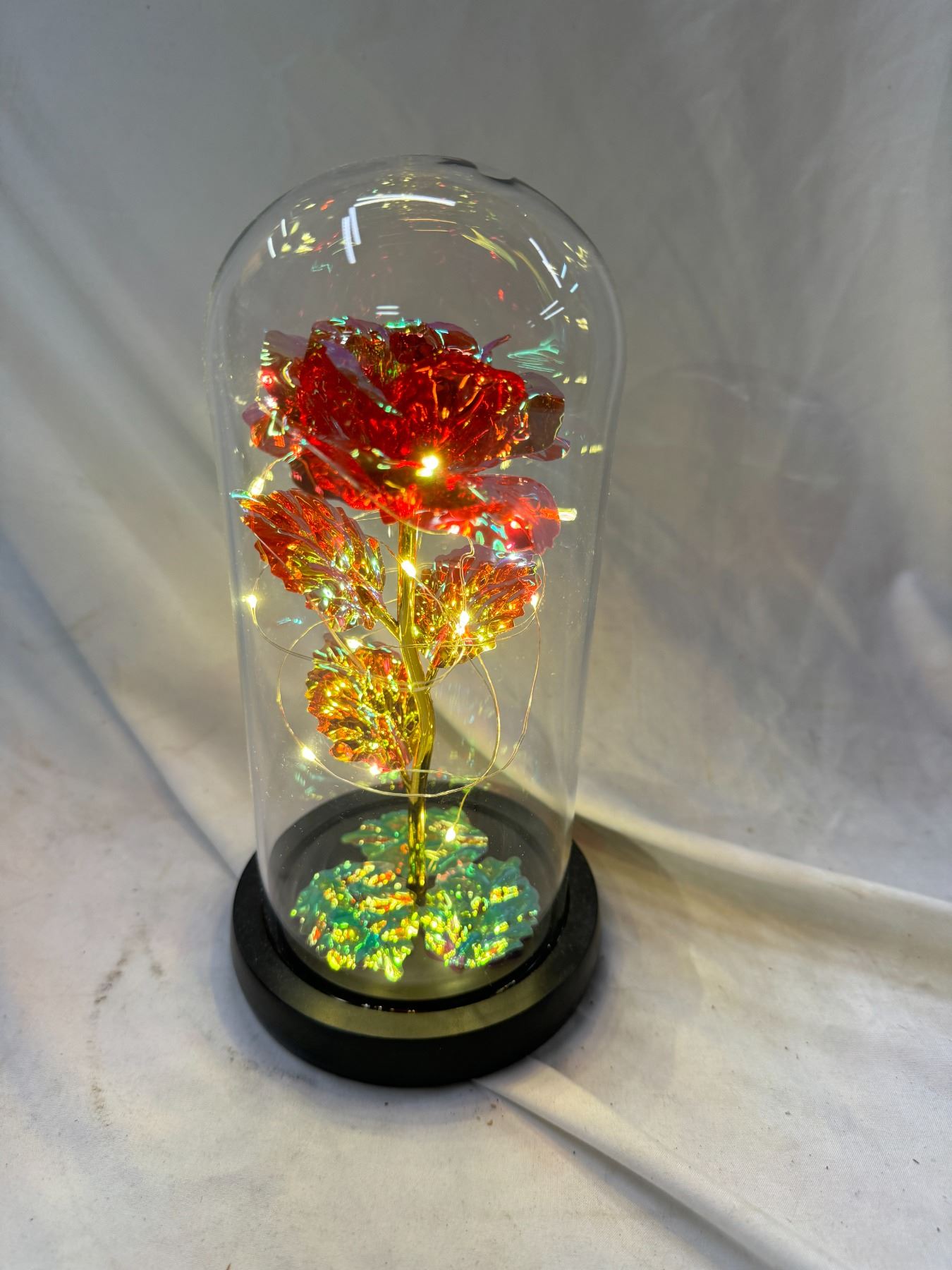 Fiber optic light up, rose