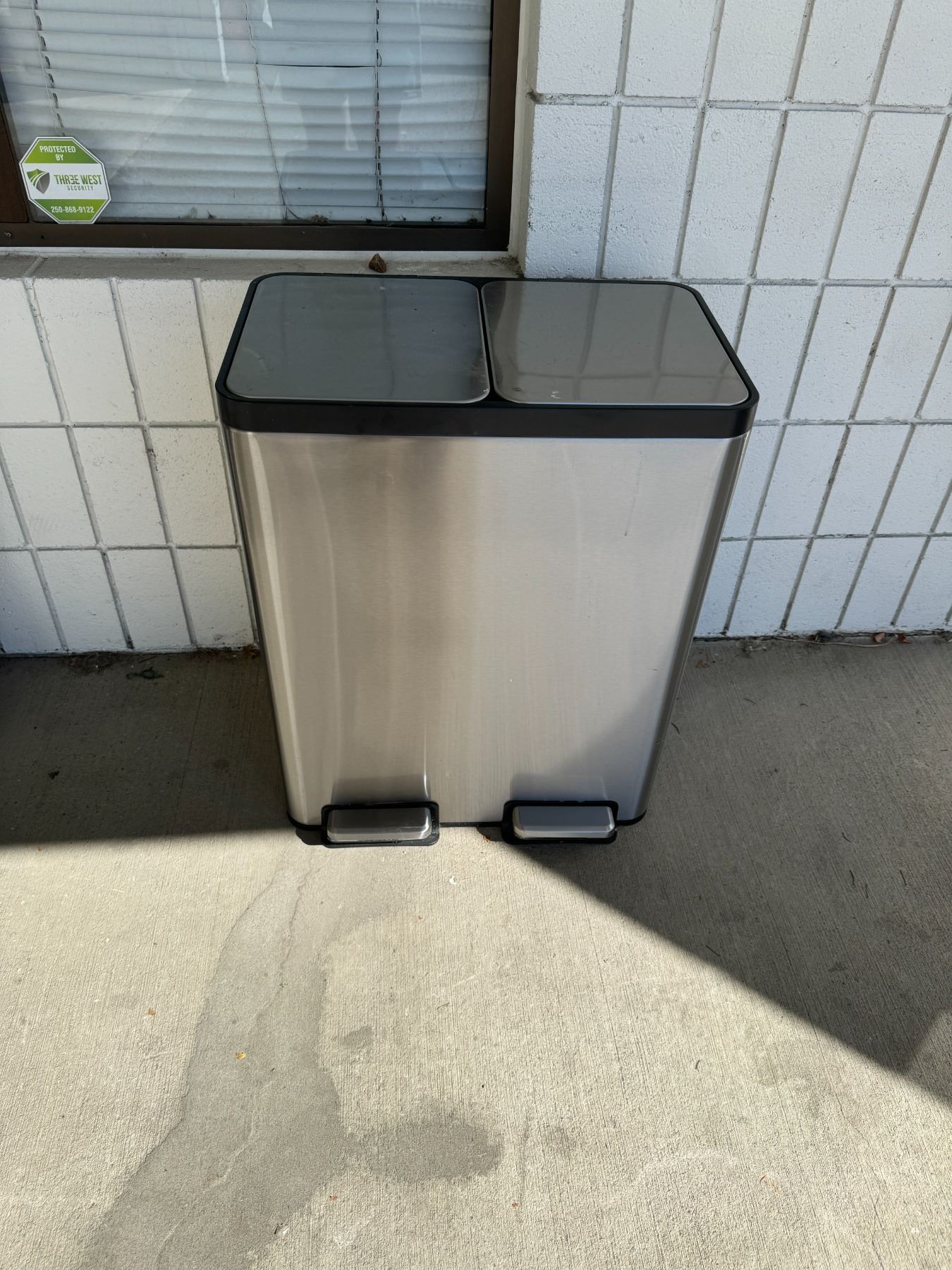 Double step garbage can