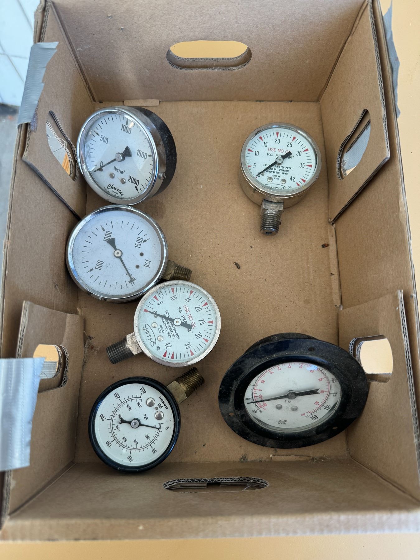 Assorted gauges