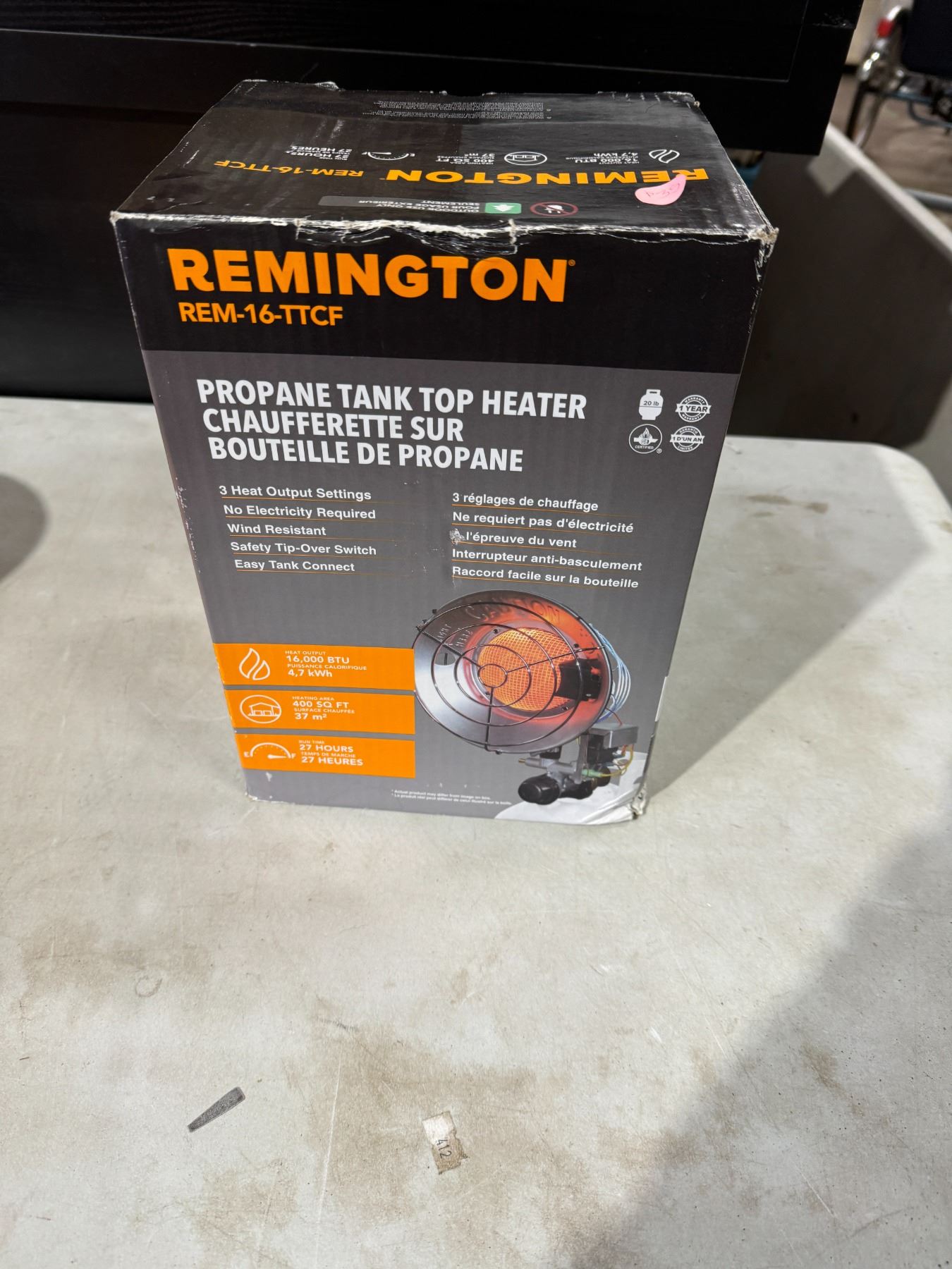 Remington propane tank top heater