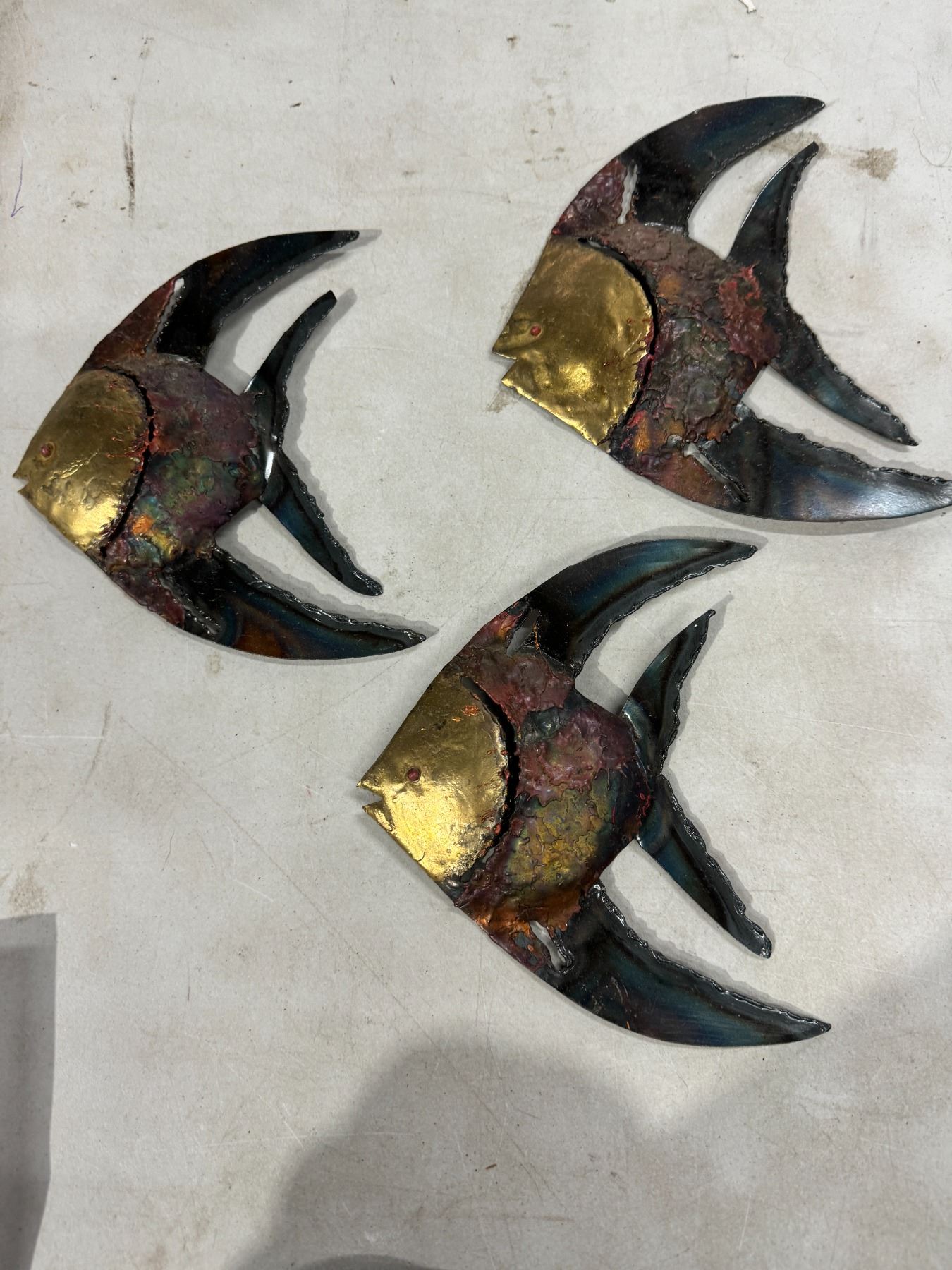 Brass/copper fish wall decor