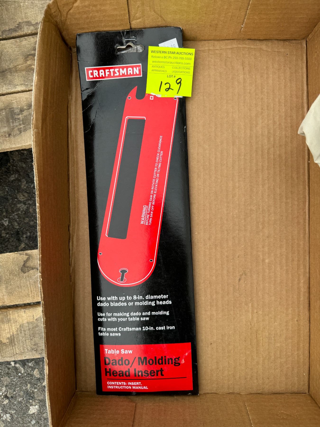 Craftsman Dado/molding head insert