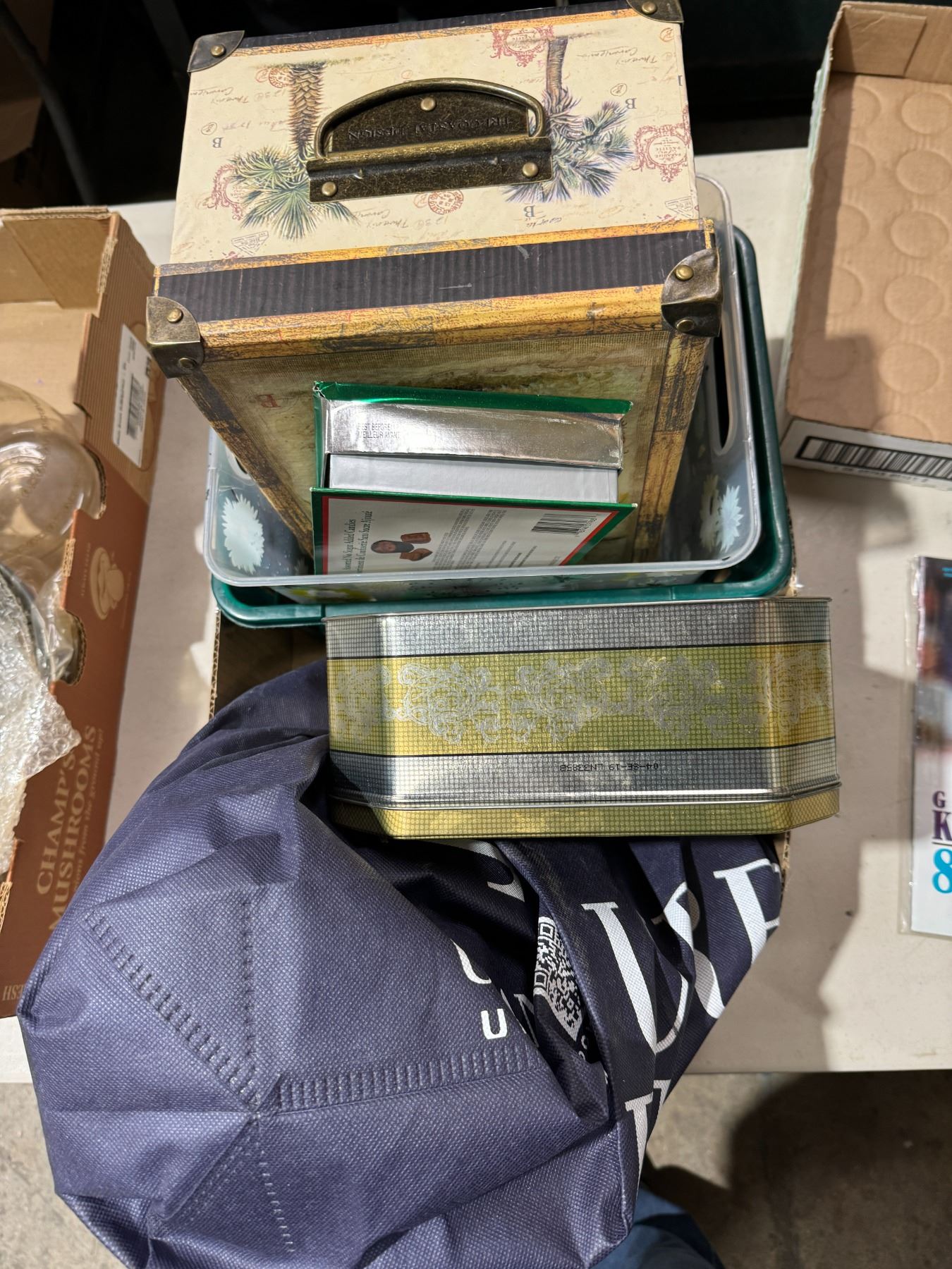 George Adams boxes and tins