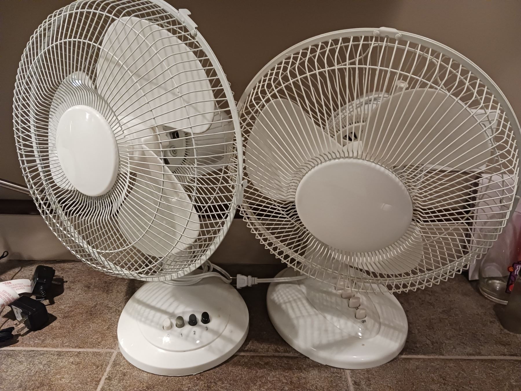 Two Desk Fans