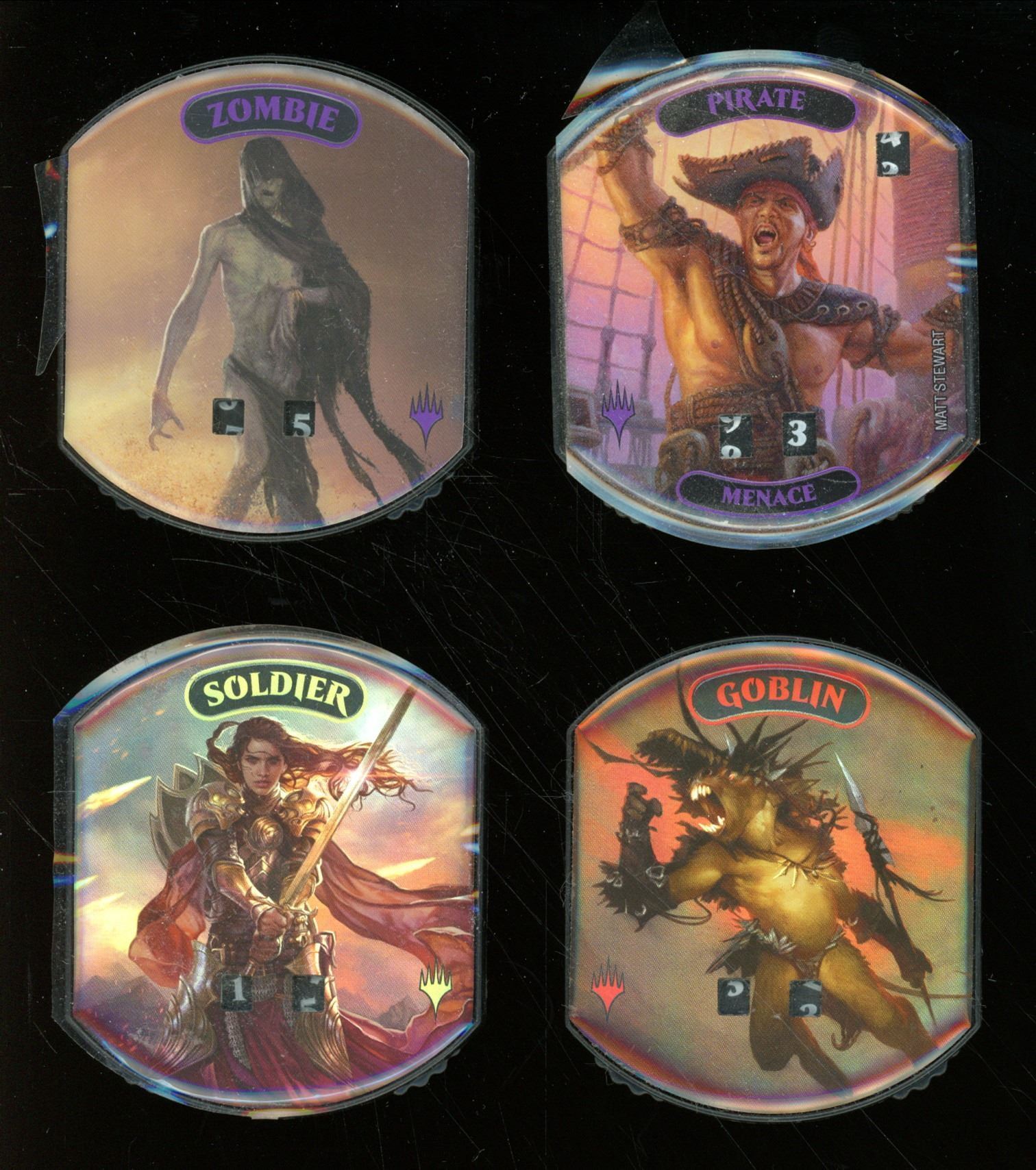 4 New Ultra Pro MTG Foil & Non-Foil Relic Tokens Life Counters