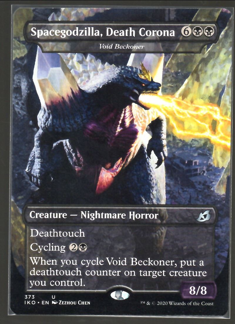 Magic the Gathering Spacegodzilla Death Corona Void Beckoner Alternate Art Ikoria Lair of Behemoths