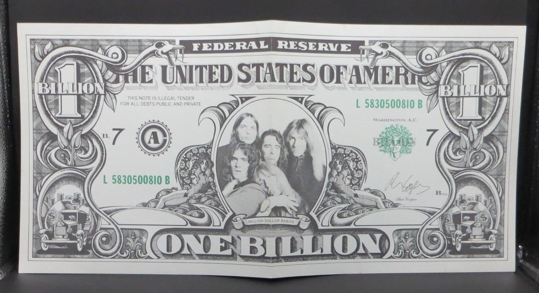 RARE 1973 Alice Cooper Billion Dollar Babies One Billion Dollar Poster ...