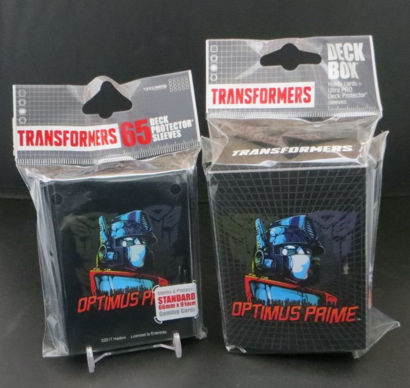 New Transformers 80 Card Deck Box & 65 Deck Protector Sleeves Optimus Prime