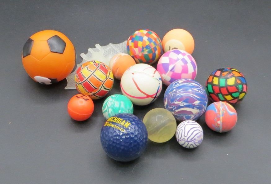 Bouncy Ball Collection With 1 Golf Ball From Michigan Wolverines