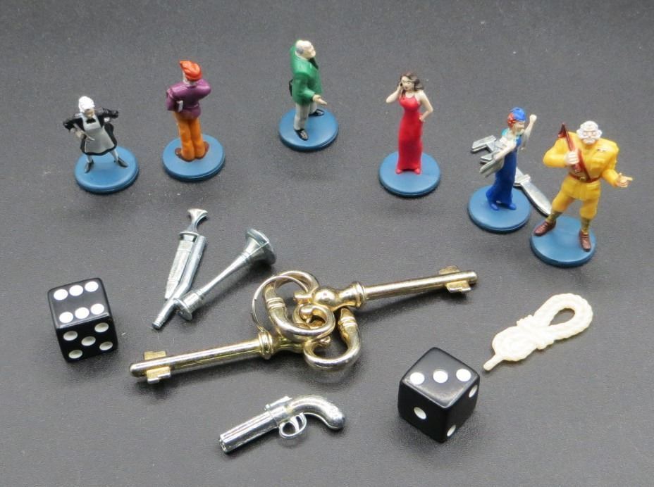 Clue Game Board Pieces Weapons and Characters & Keys