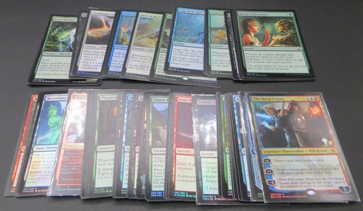 50 Foil MTG Cards includes Commons to Rares Various Sets & Colors