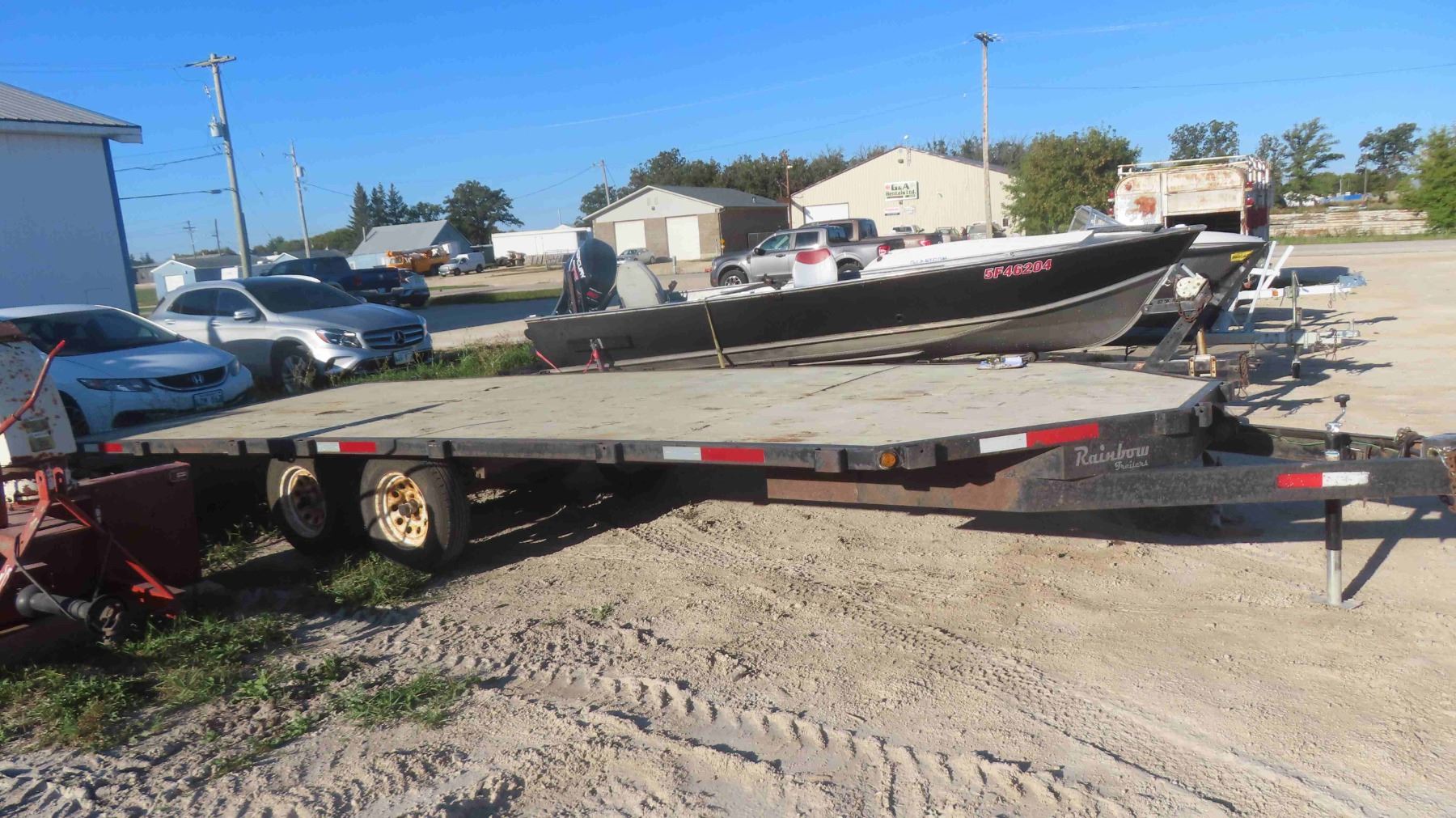 2001 Rainbow Bumper Hitch Trailer 20ft Above Wheels Flat Deck Tandem ...