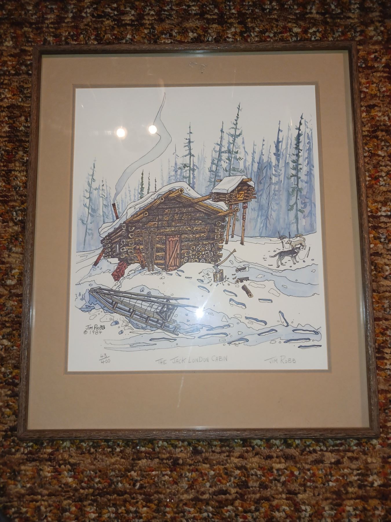 *43/400* The Jack London Cabin, By Jim Robb 1984, Picture In Fame