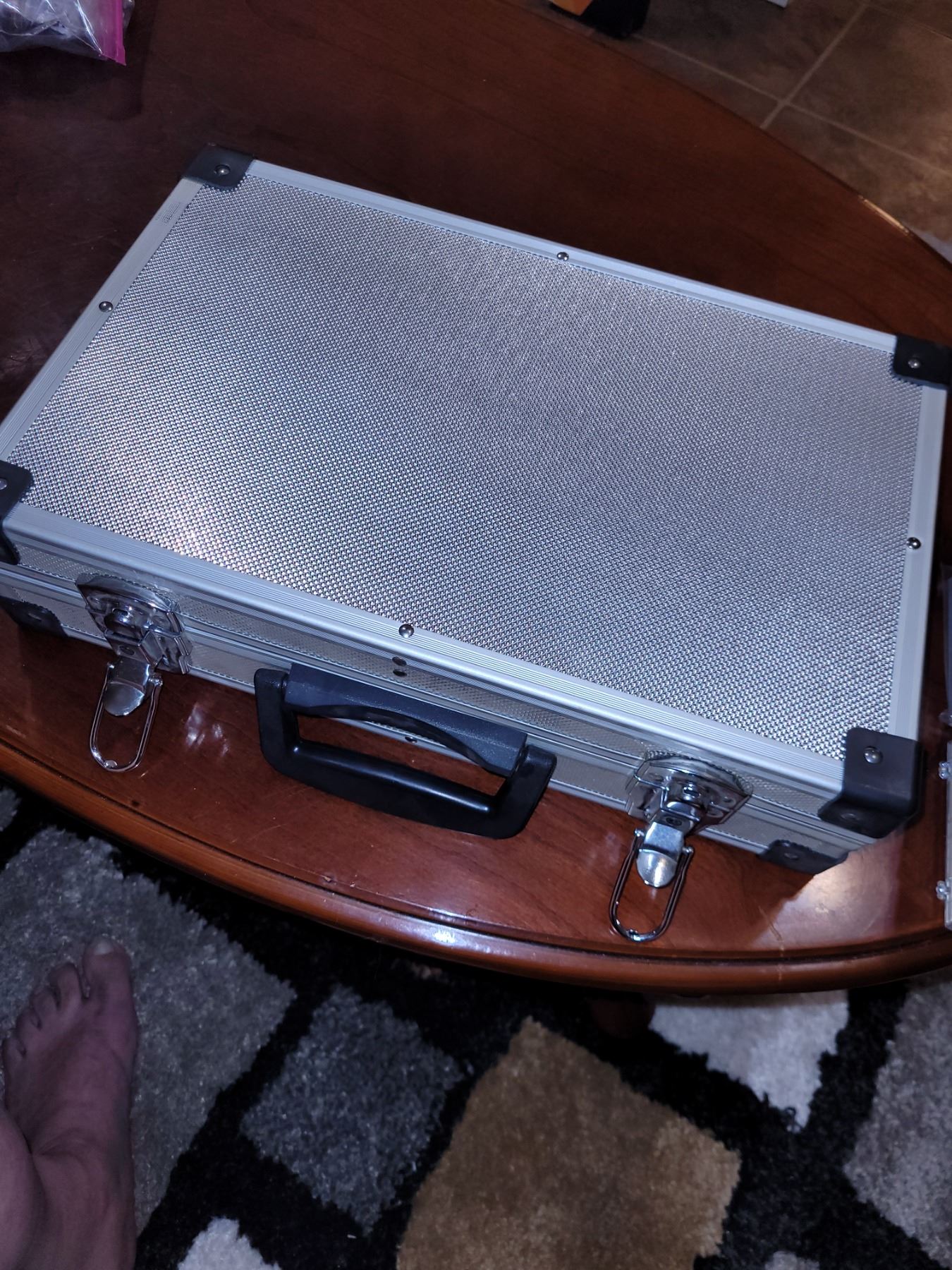 Set of 2 Silver Locking Cases with Keys