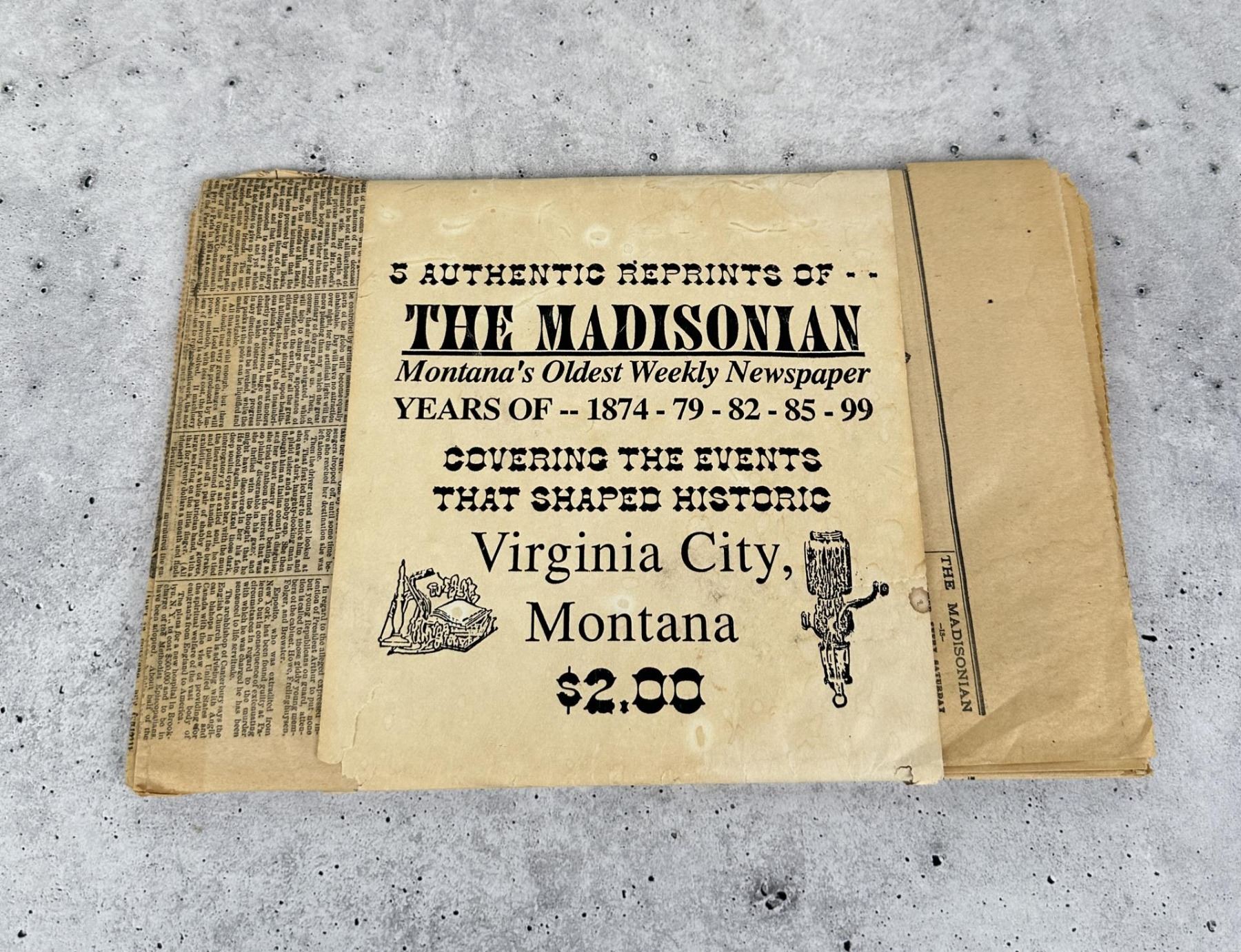 Virginia City Montana Newspaper Reprints