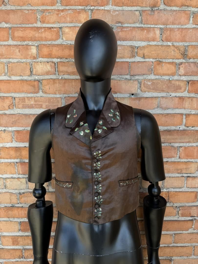 Antique Silk Montana Gamblers Cowboy Vest