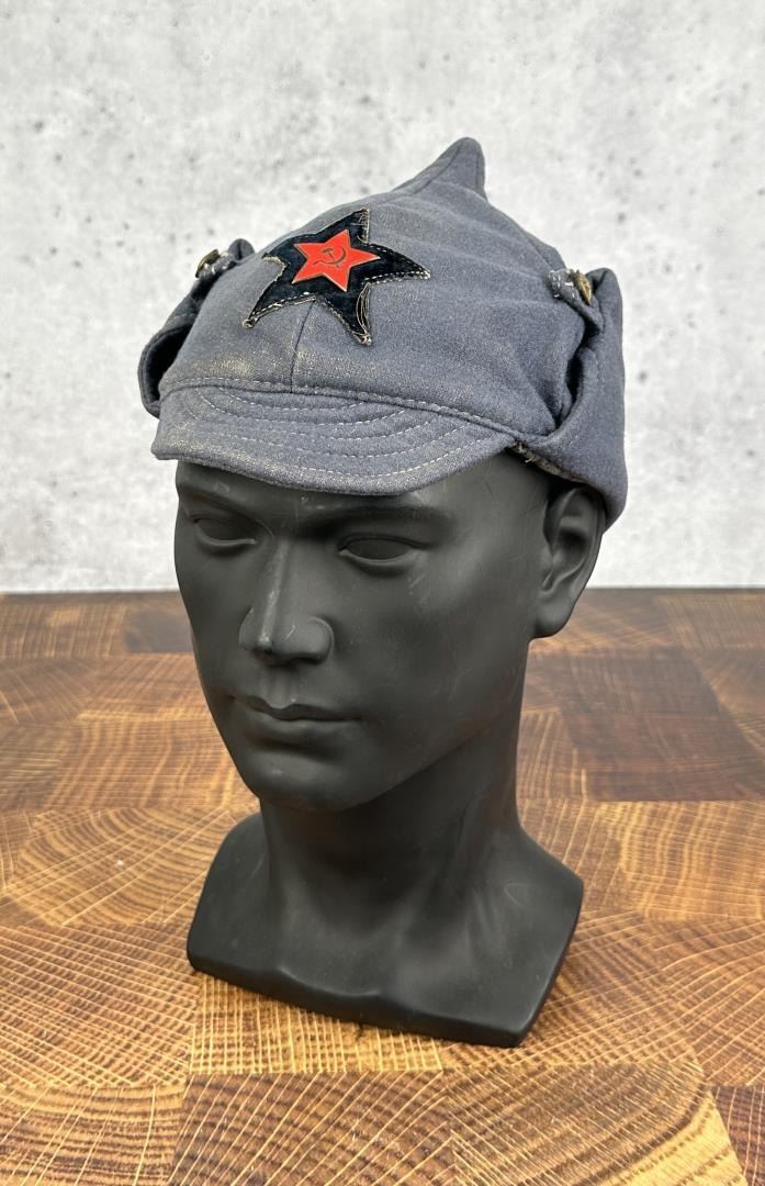 WW2 Soviet Russian Budenovka Winter Cap Hat